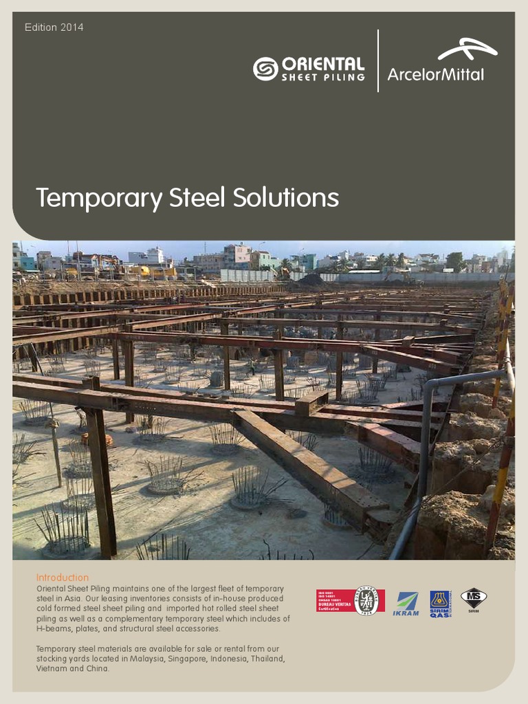 Temporary Steel Solutions: Edition 2014 | PDF | Deep Foundation | Sheet ...