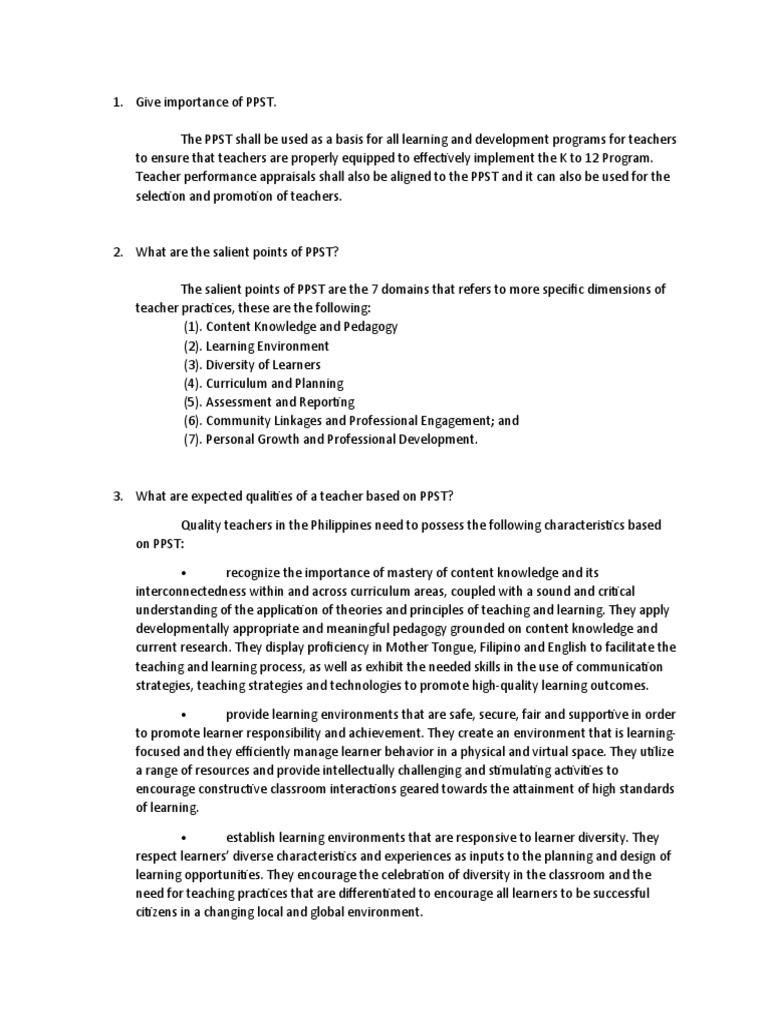 What To Do PPST | Download Free PDF | Learning | Teachers