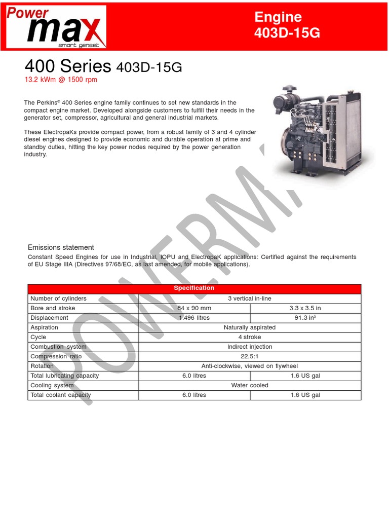 403d 15g Engine | PDF | Engines | Horsepower