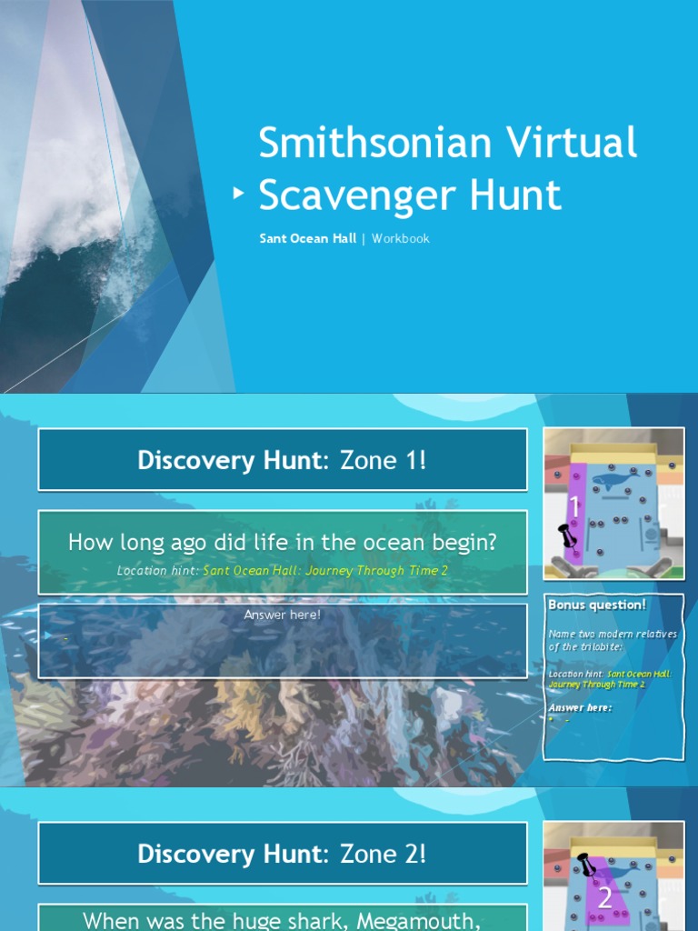 Smithsonian Ocean Hall Scavenger Hunt | PDF | Whales | Marine Vertebrates