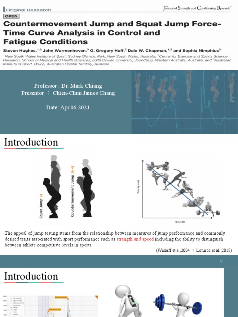 Countermovement Jump and Squat Jump Force-Time Curve Analysis in ...