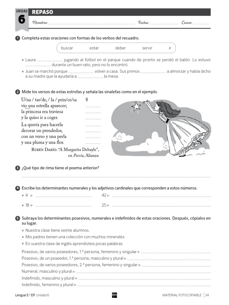 Repaso de Lengua Tema 6 | PDF | Plural | Sintaxis