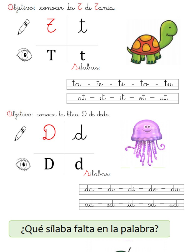 Presentación Letra T y D | PDF