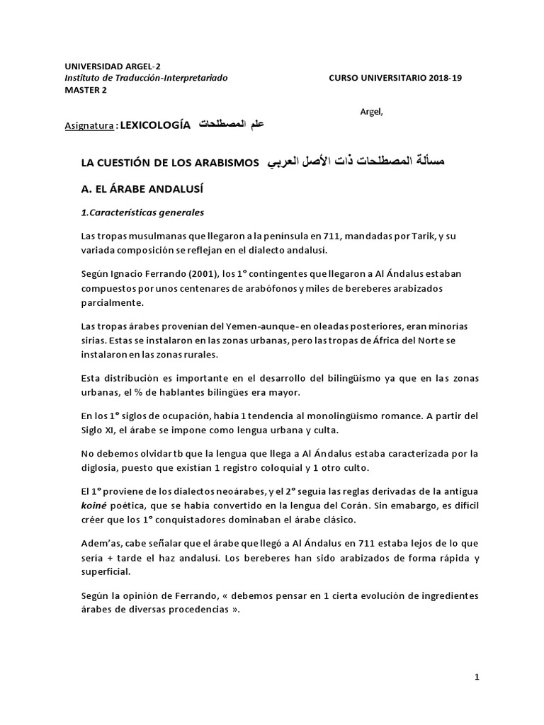 Arabismo | PDF | Arábica | Enciclopedias