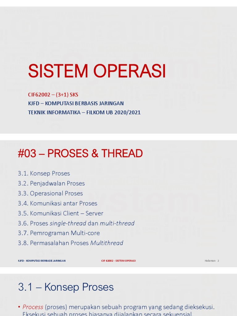 CIF62002 - #03 Proses Dan Thread | PDF