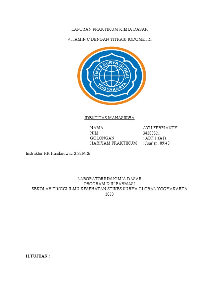 Laporan Praktikum Kimia Dasar Standarisasi Larutan HCL | PDF