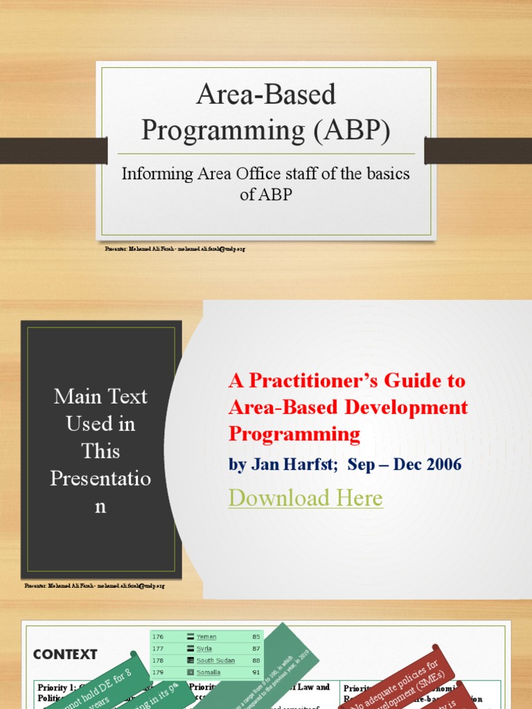 Area-Based Programming (ABP) | PDF | Somalia | Governance