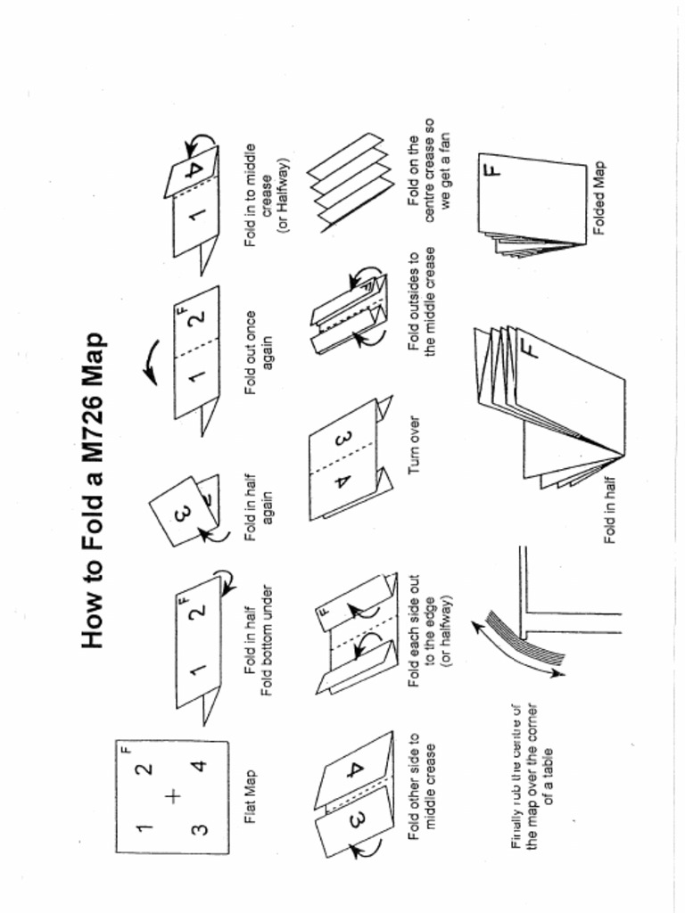 How To Fold An M726 Map | PDF
