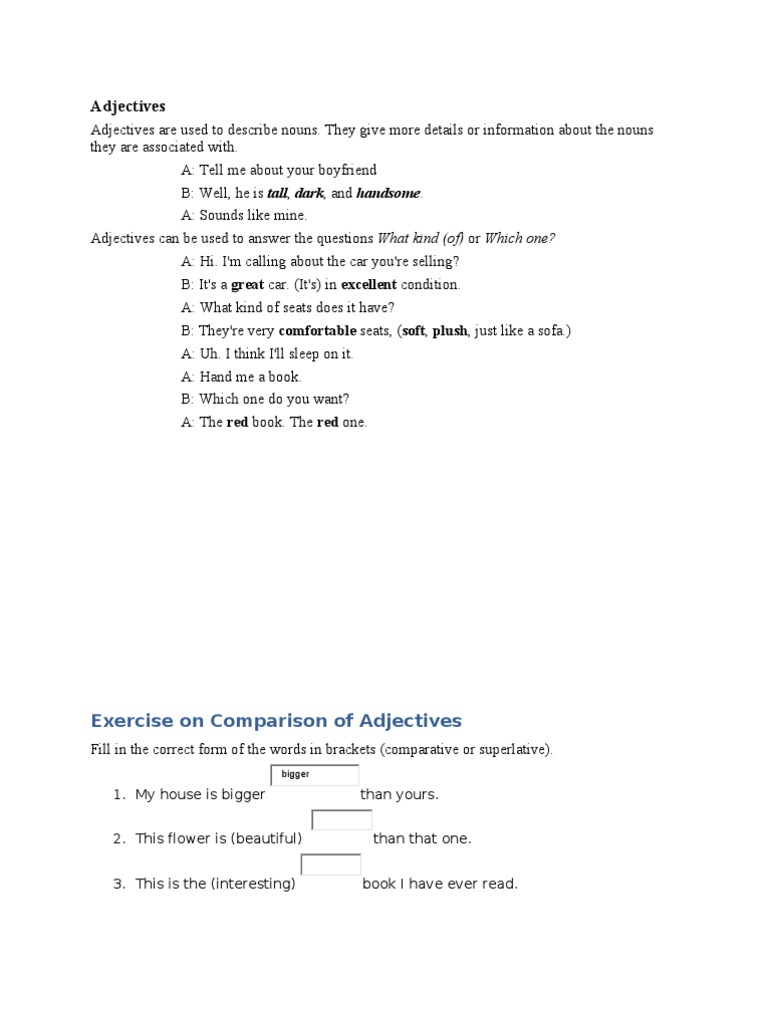 Adjectives | PDF | Adjective | Semantics