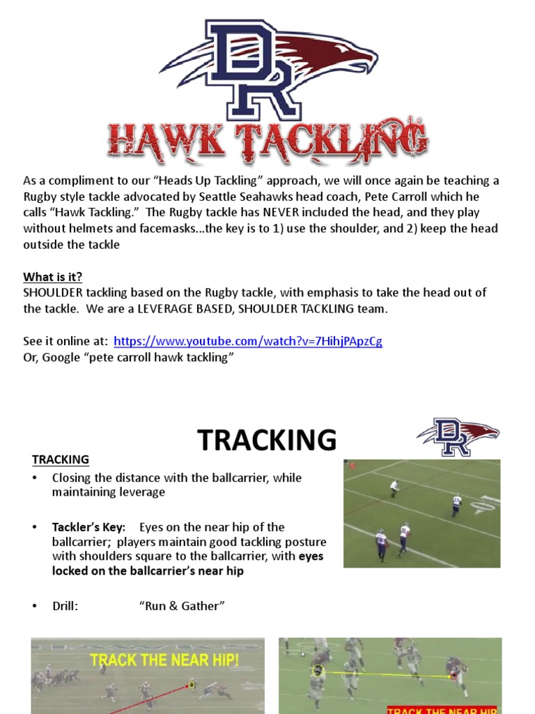 Hawk Tackling Handout | PDF | Sports Rules And Regulations | Sports