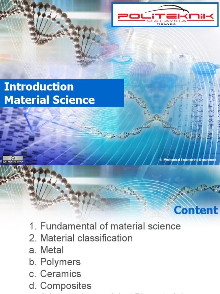 CH 1 - Introduction Material Science | PDF | Nanomaterials | Materials ...