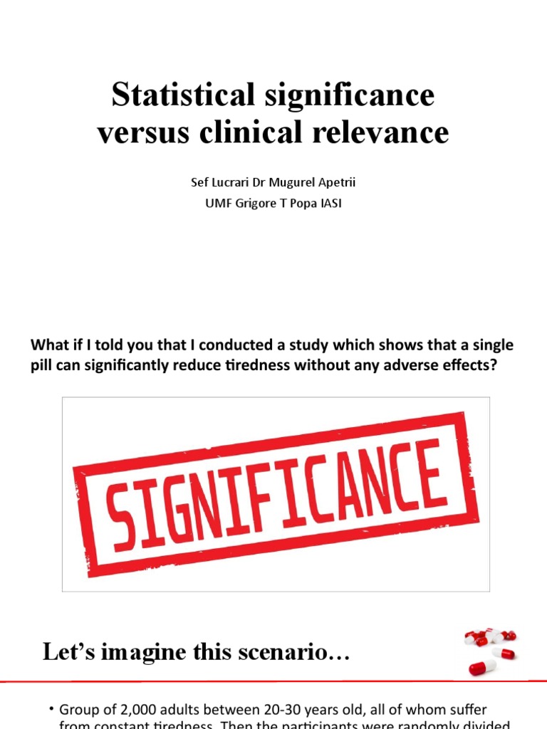 Statistical Significance Versus Clinical Relevance | PDF | Type I And ...