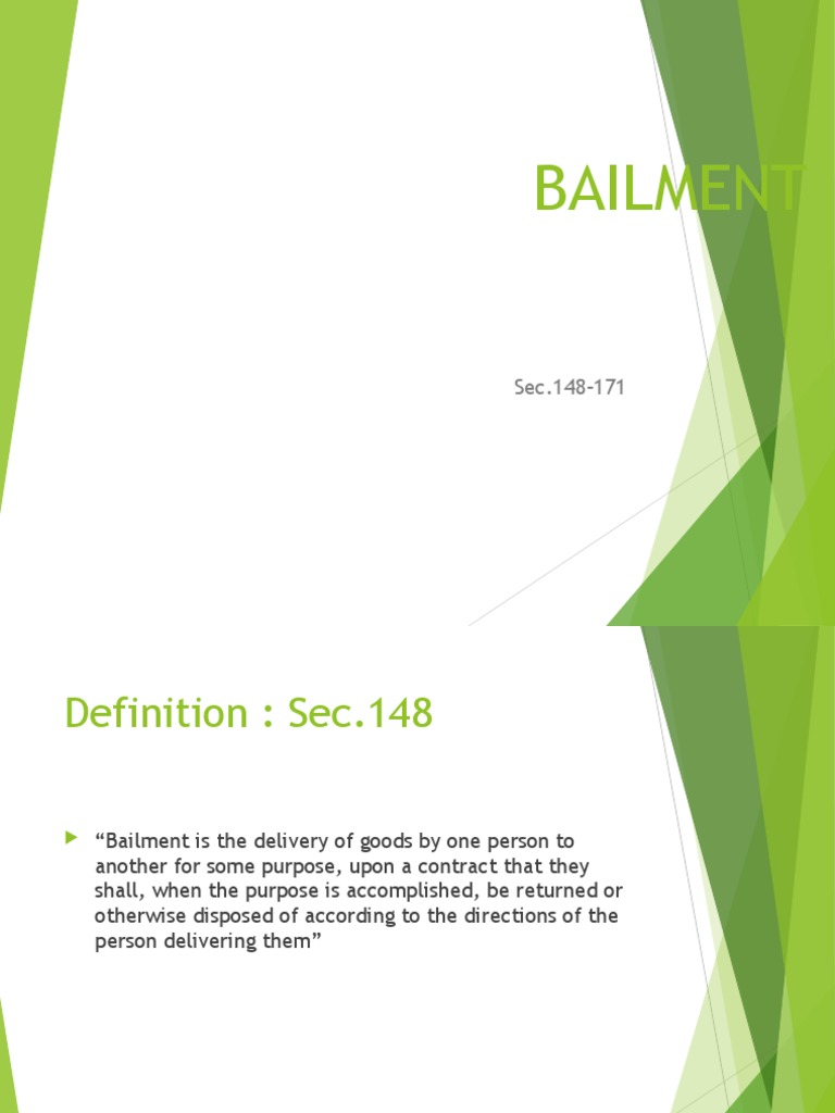 Bailment 1 | Download Free PDF | Breach Of Contract | Law Of Obligations