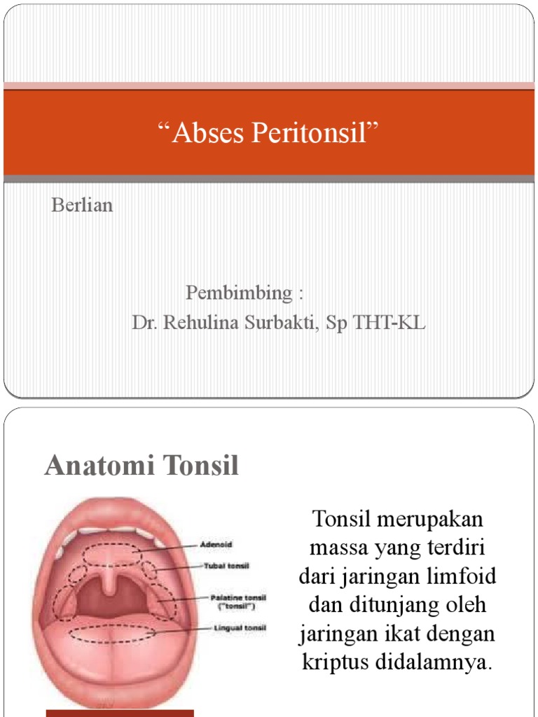 Abses Peritonsil | PDF | Kajian Bahasa Asing | Kesehatan Holistik