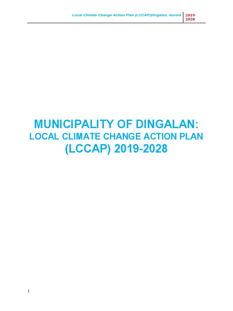 Municipality of Dingalan: (LCCAP) 2019-2028: Local Climate Change ...