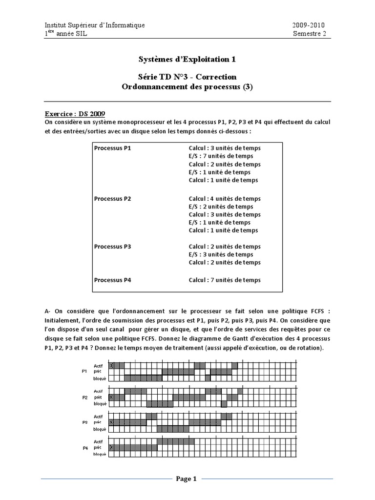 TD3 Correction | PDF | Entrée/Sortie | Matériel de bureau
