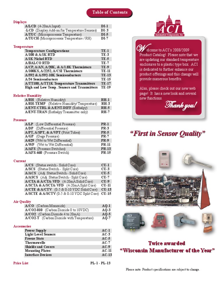 Aci Automation Components | PDF | Resistor | Electrical Resistance And ...