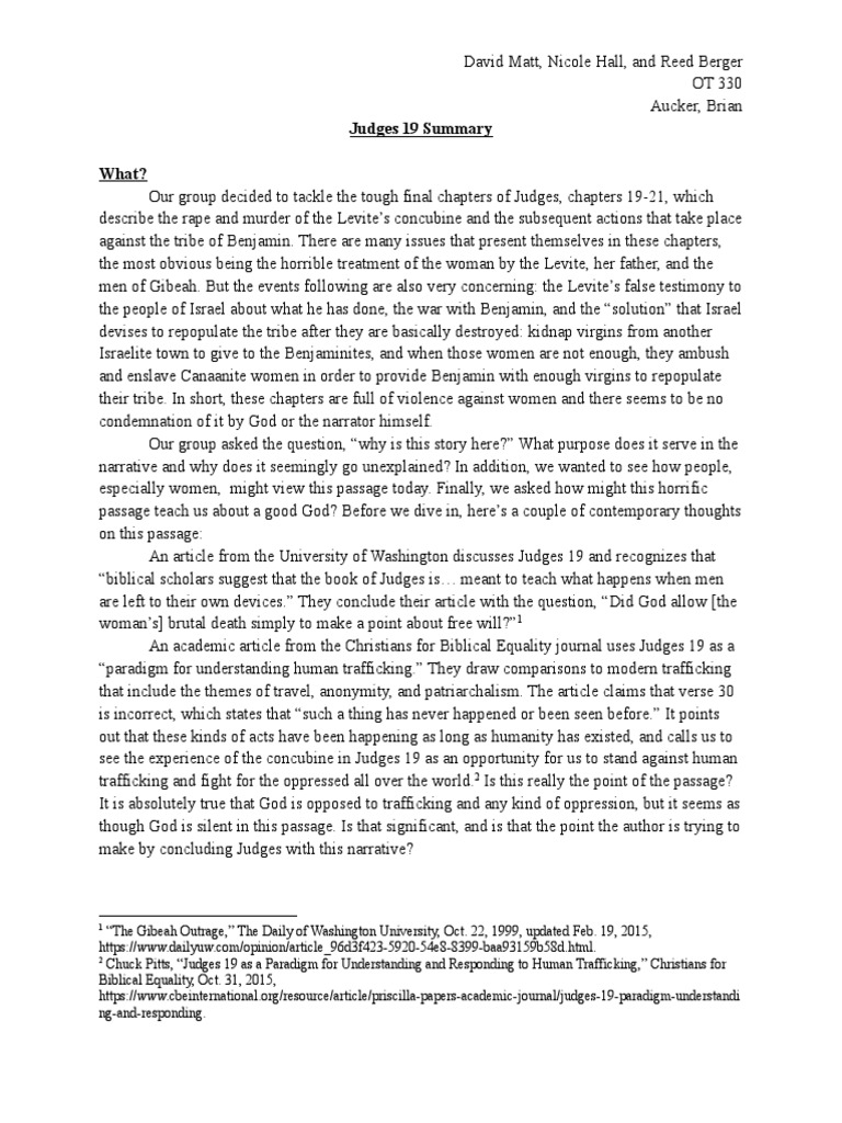 Judges Presentation Summary | PDF | Books