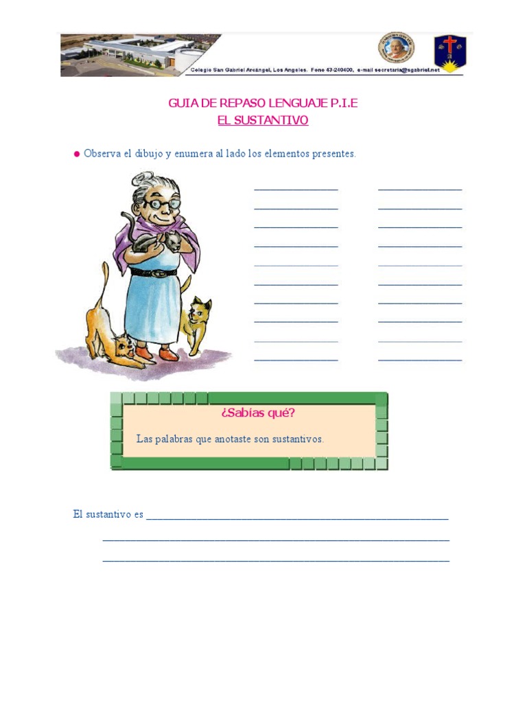 Guia de Repaso Lenguaje Sustantivos | PDF | Filosofía