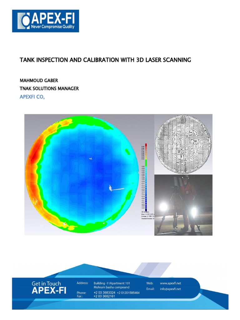 Tank Inspection and Calibration With 3D Laser Scanning: Apexfi Co | PDF ...