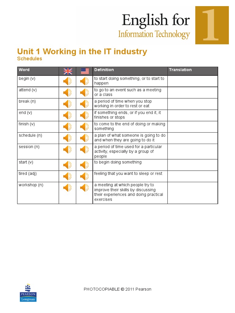 Unit 1 Working in The IT Industry: Schedules | PDF