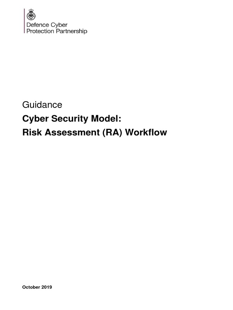 GuidanceCyber Security Model - Risk Assessment - RA - Workflow | PDF ...