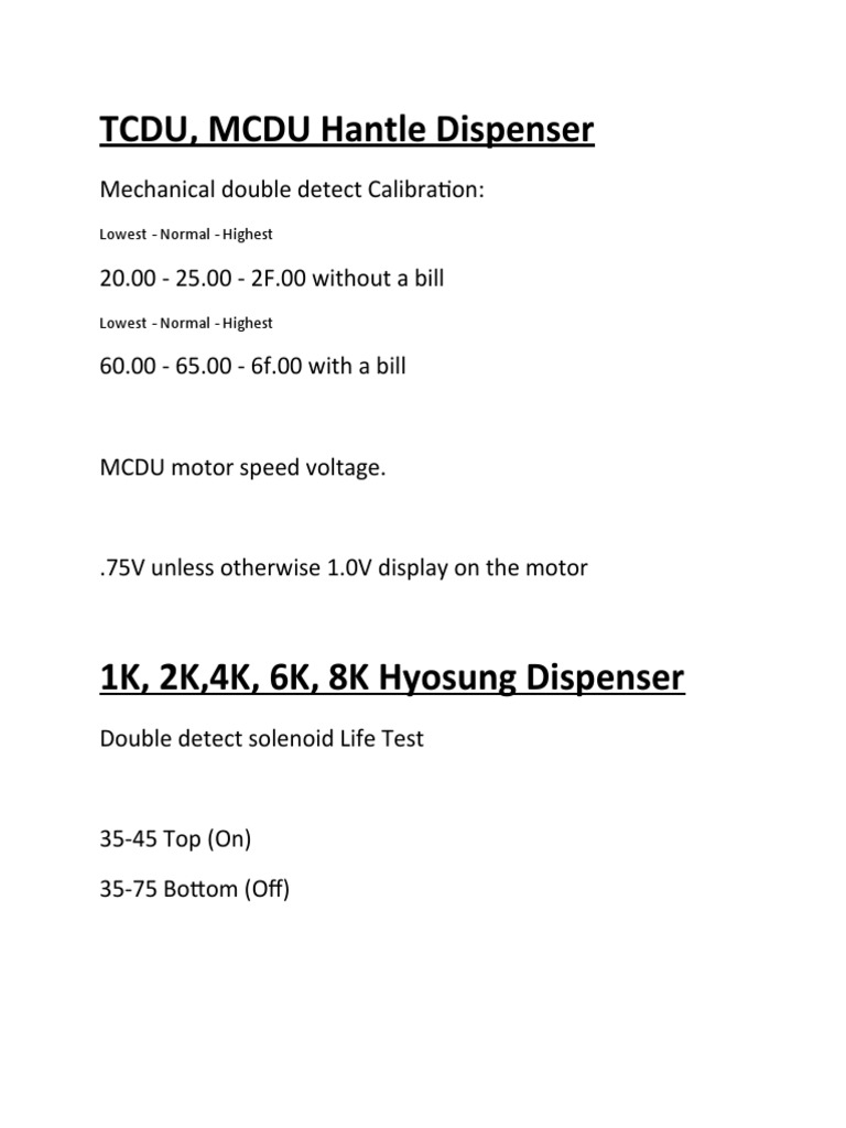 Dispenser Calibration Spec. | PDF