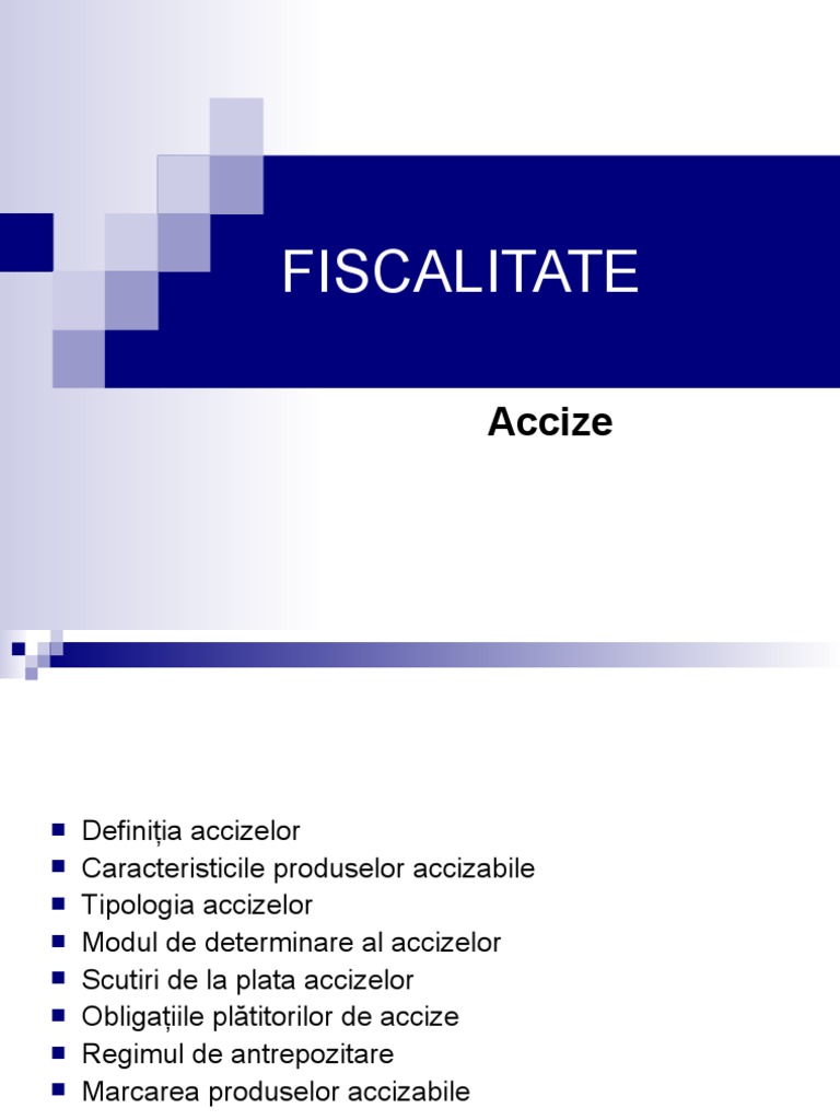 Fiscalitate Accize | PDF