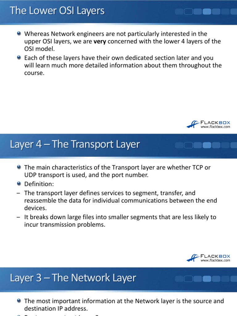 6.1 03-06 The Lower OSI Layers | PDF | Technology & Engineering