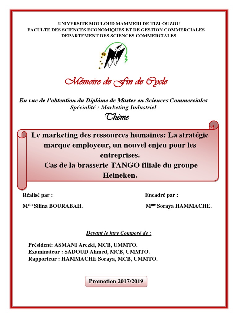 Mémoire PDF Complet | PDF | Gestion des ressources humaines | Sociétés