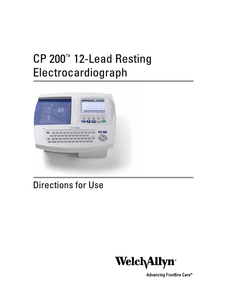 Usermanual 20080507 CP200 | PDF | Menu (Computing) | Electrocardiography