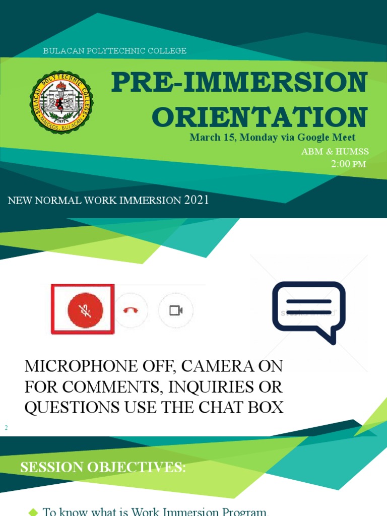 Pre-Immersion Orientation | PDF | Educational Technology | Social Science