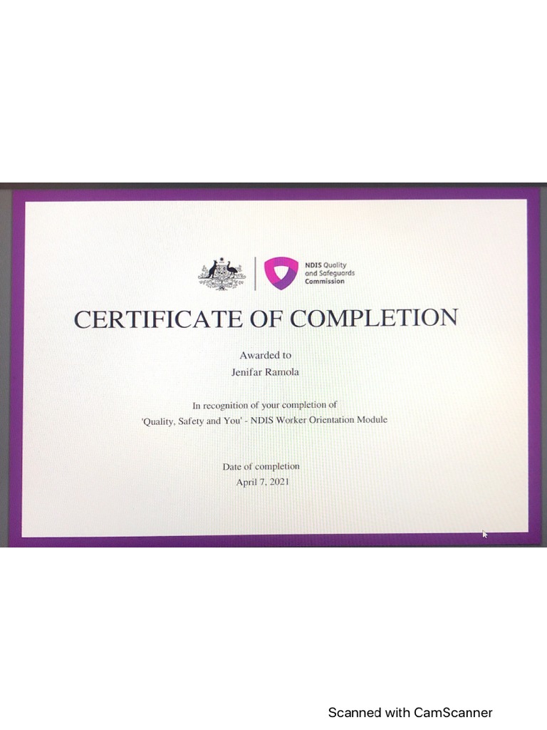 Certificate of Ndis | PDF