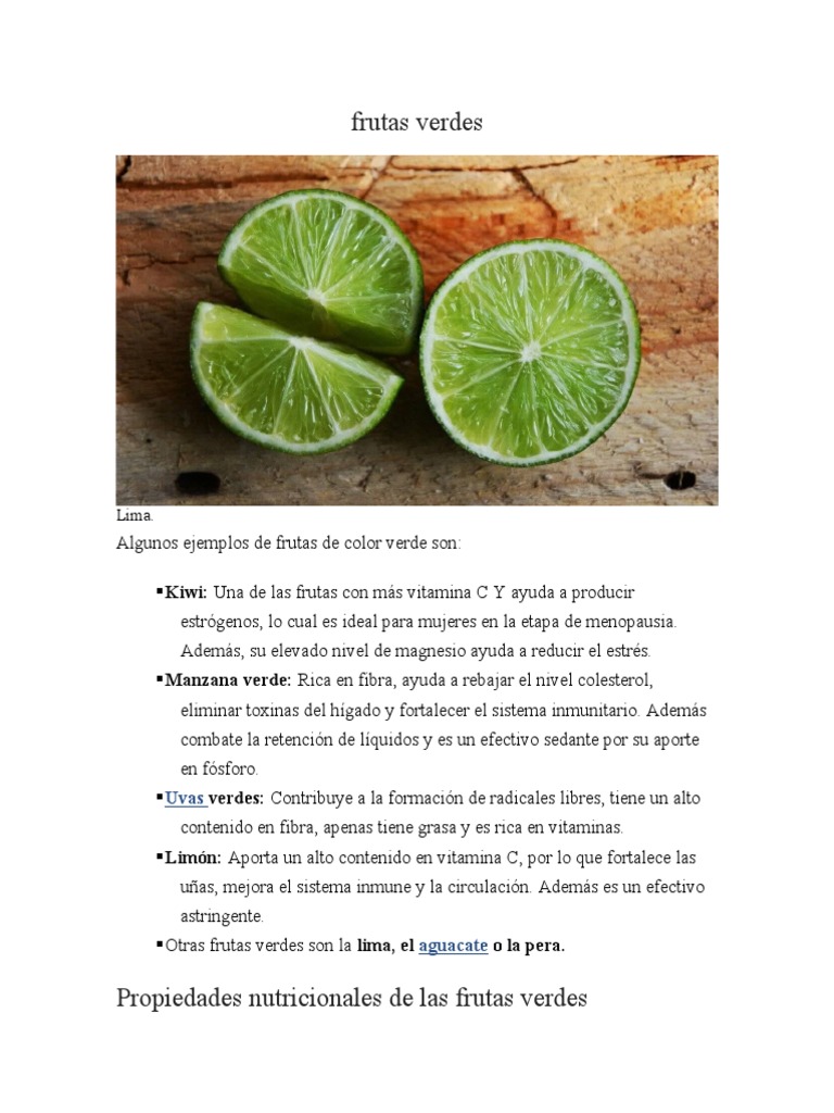 Frutas Verdes | PDF