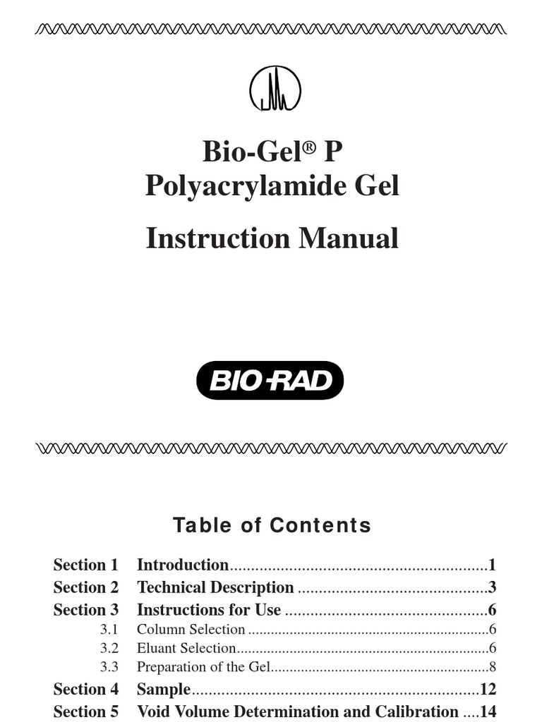 Biogel P | Polyacrylamide Gel Electrophoresis | Physical Chemistry