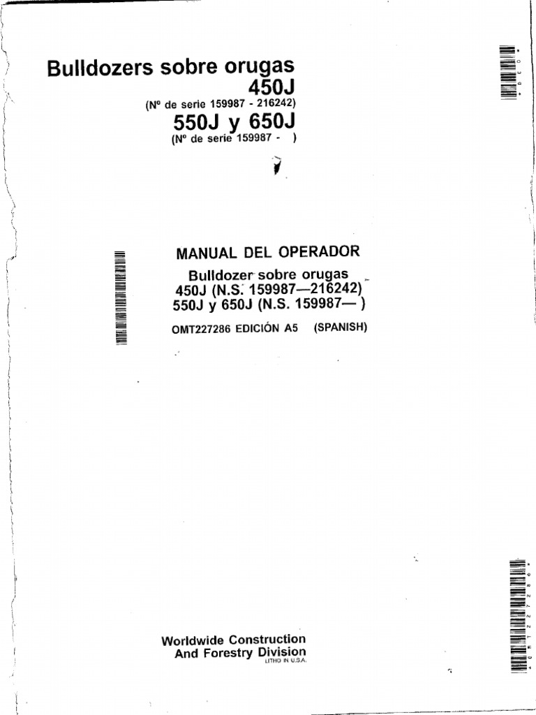 Bulldozers Sobre Orugas 450J Manual Operador | PDF