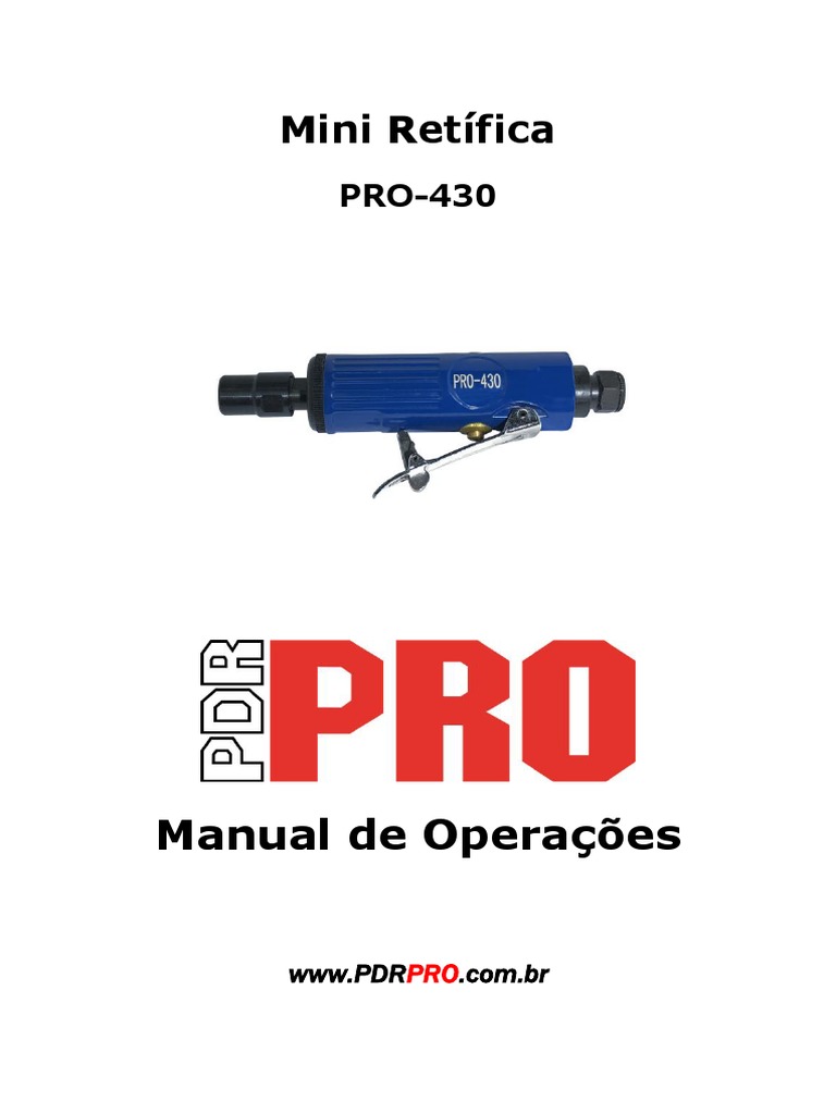 Manual Mini Retifica | PDF | Pressão | Umidade