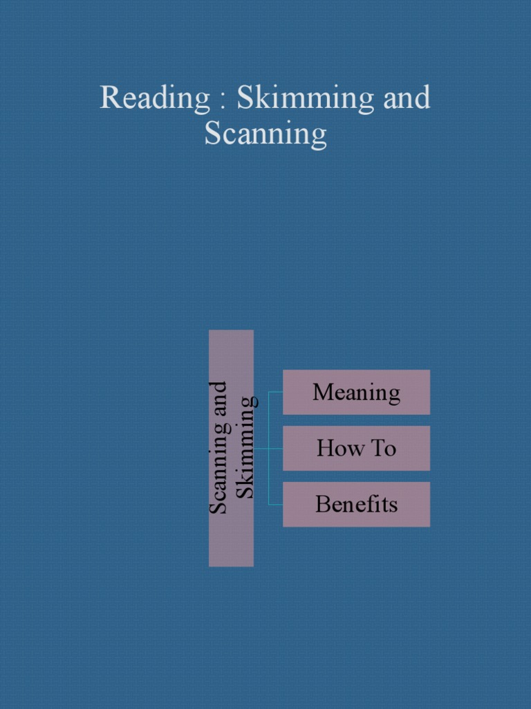 Reading: Skimming and Scanning | PDF | Speed Reading | Reading ...