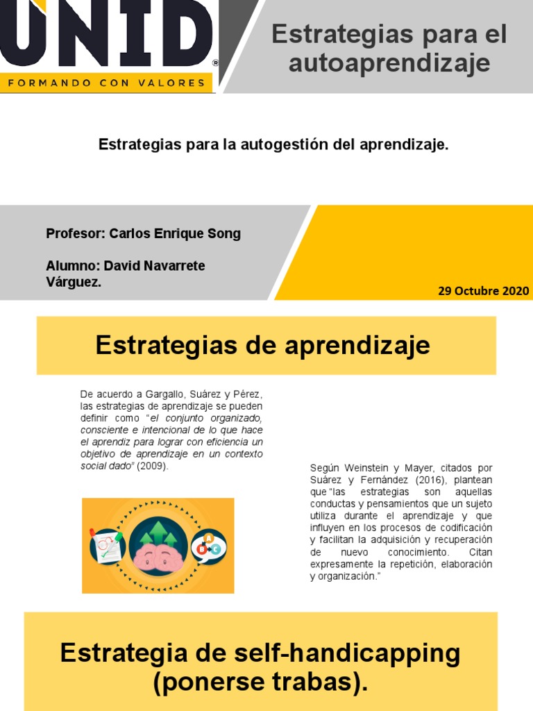 Estrategias para El Autoaprendizaje | PDF | Aprendizaje | Evaluación