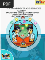 Food & Beverage Services: Module 2: Set-Up Tables and Dining Area | PDF ...