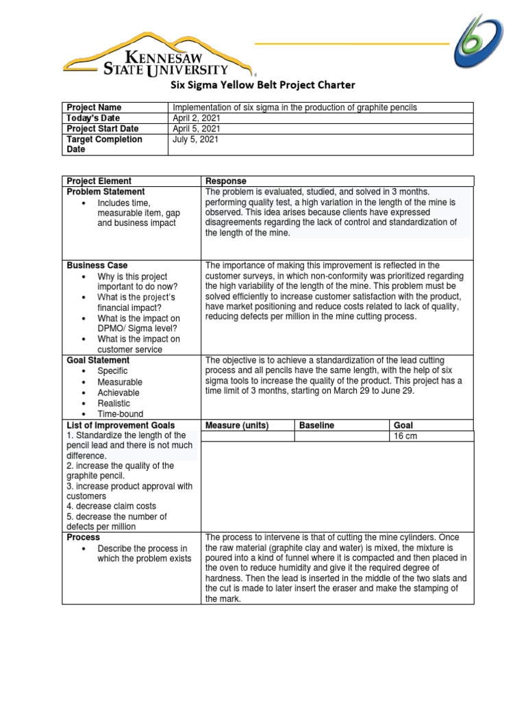 Project Six Sigma | PDF | Six Sigma | Business