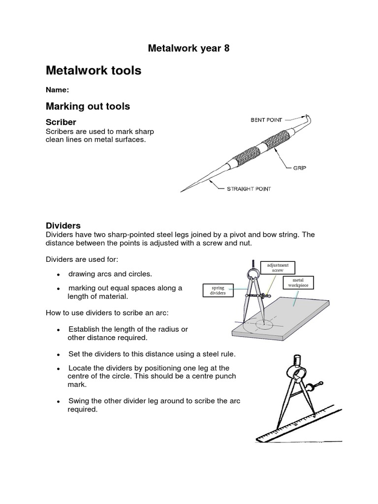 Metalwork Tools | PDF | Metalworking | Tools