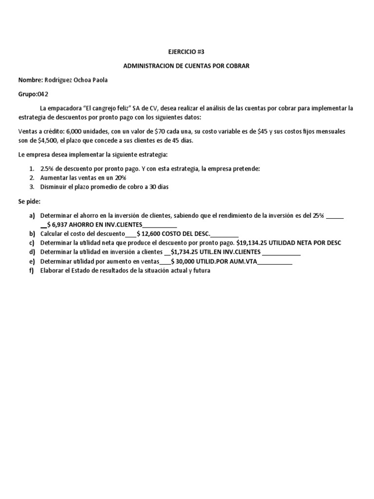 Ejercicio 3 CXC Resuelto | PDF | Ciencias económicas | Dinero