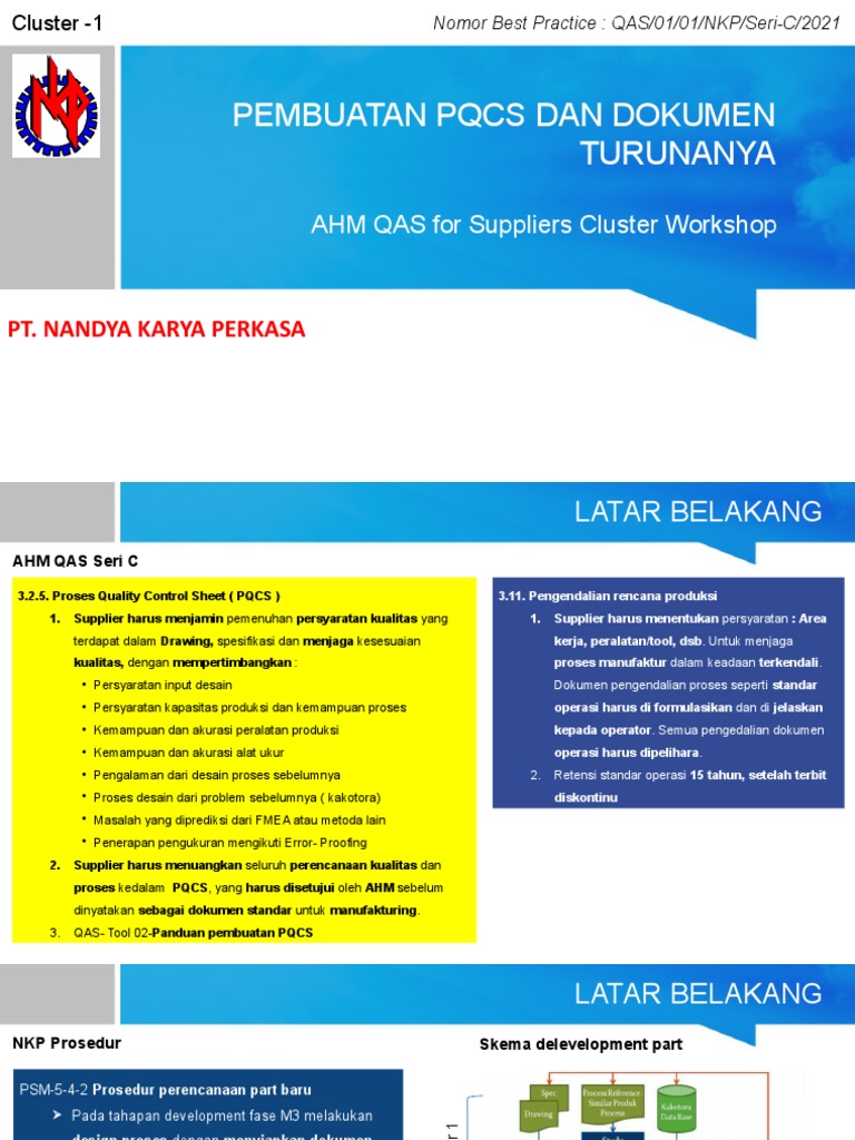 Pembuatan PQCS Dan Dokumen Turunanya | PDF