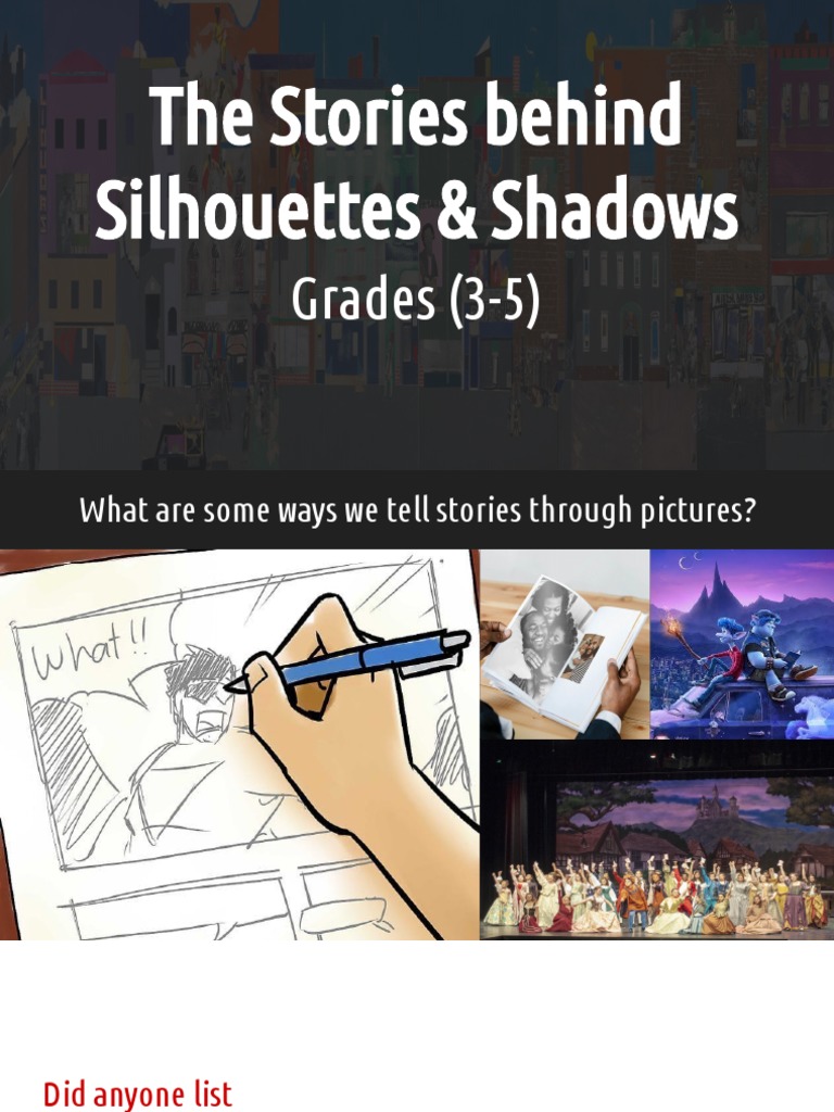 The Stories Behind Silhouettes Shadows | PDF | Collage | Drawing