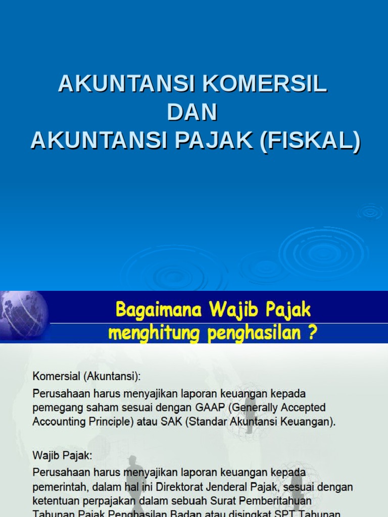 Perbedaan Akuntansi Komersial dan Akuntansi Pajak | PDF
