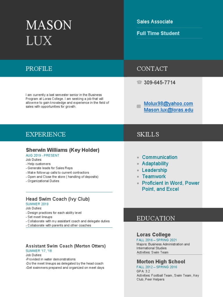 Masons Resume 02 | PDF | Business