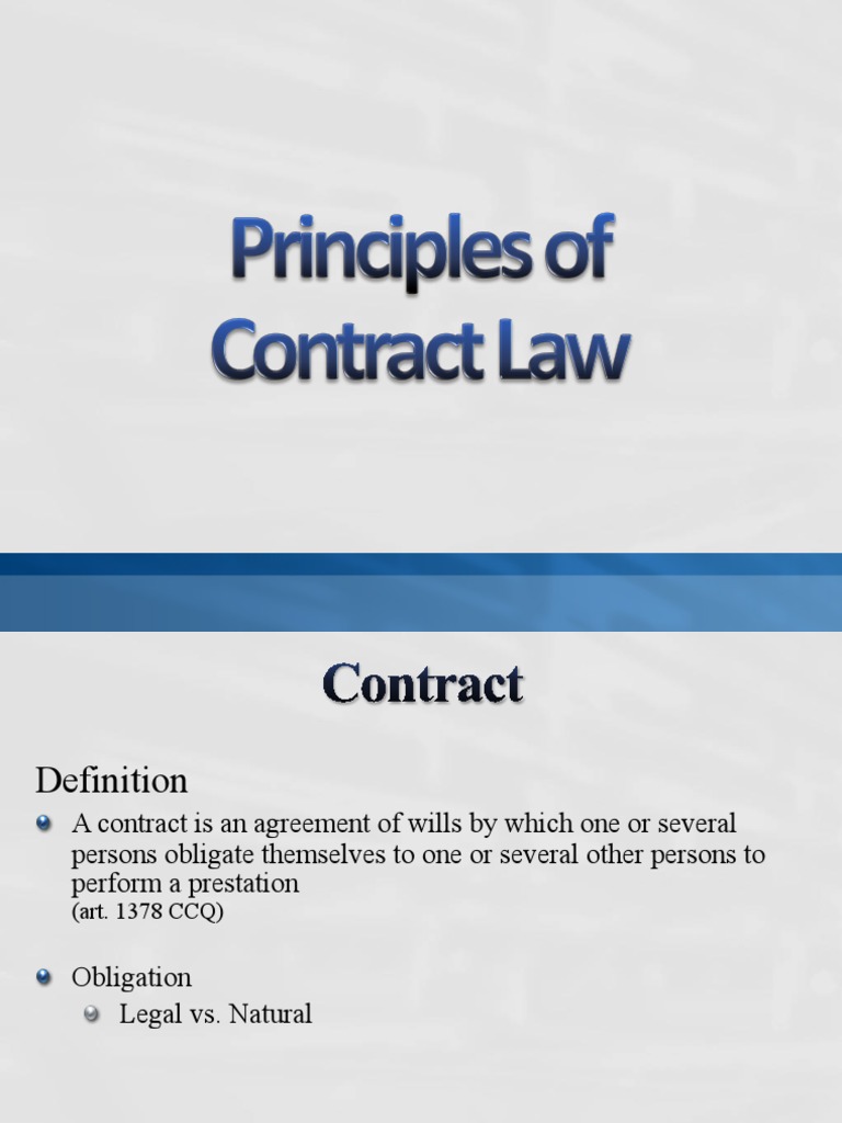Chapter 4 Principles of Contract Law | PDF | Damages | Annulment
