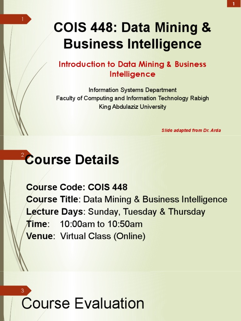 Introduction To Data Mining & Business Intelligence | PDF | Machine ...