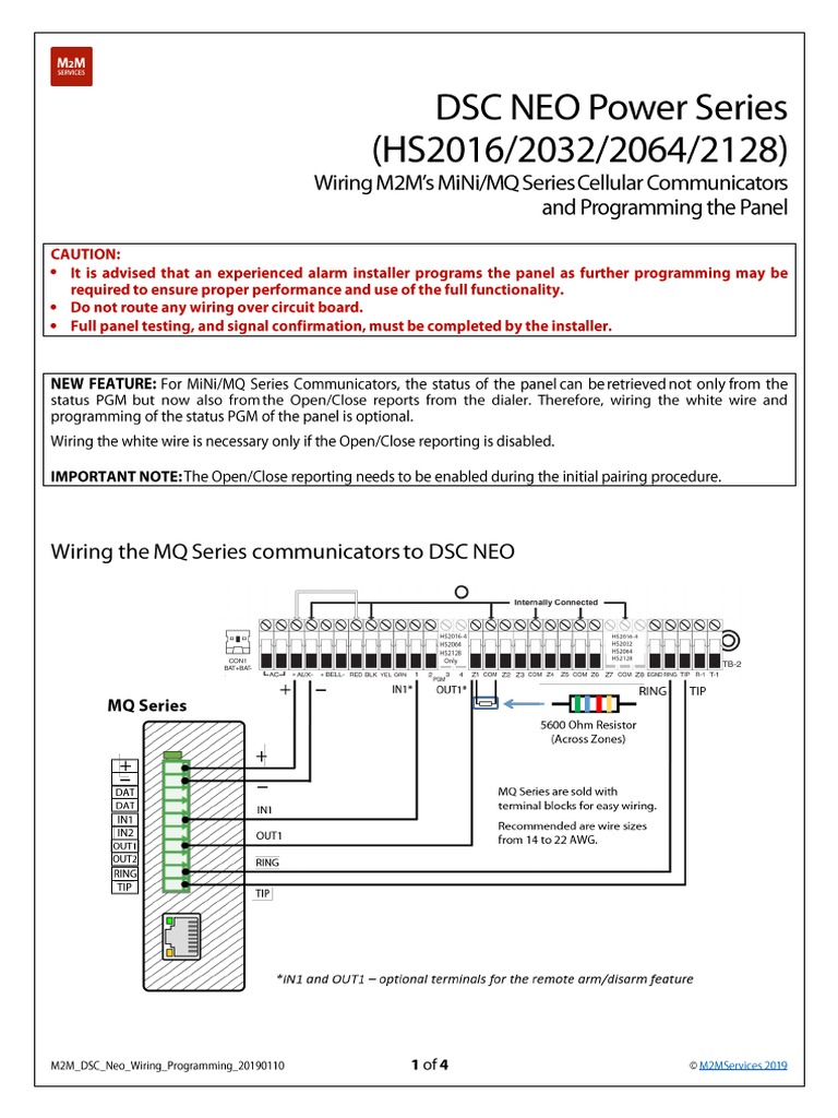 M2M DSC Neo Wiring Programming | PDF